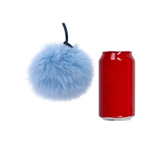 Blue/shadow Fox Fur Pompom Dyed Baby Blue (1267-BSFBB) Y2F - Etsy