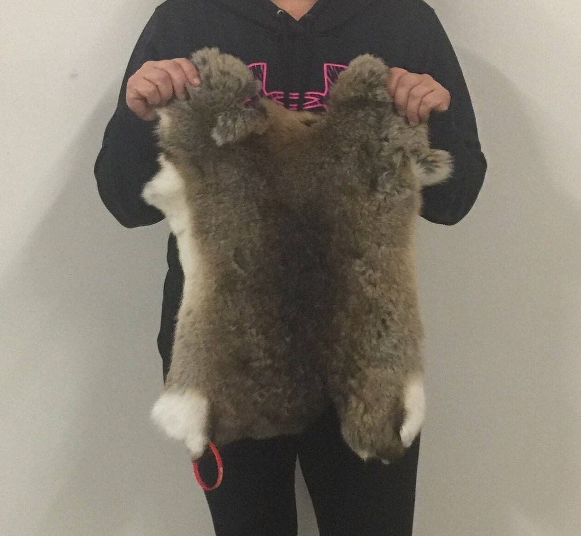 Rabbit Pelt Czech Large: Natural Bunny Brown Color - Etsy