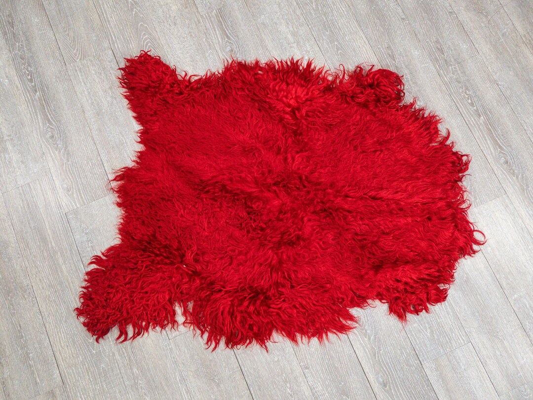 Dyed Red Angora Goat Skin: #1 Quality (66-A1XL-RD-G4980) 10UB06 - Etsy