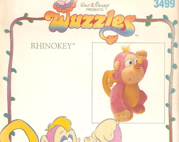 Vintage Butterick Sewing Pattern 3499 - Wuzzles - Walt Disney ...