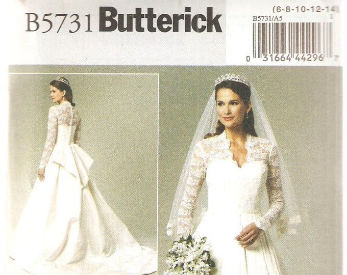 Butterick Sewing Pattern 5731 - Women's Clothes - Misses' Wedding Gown ...