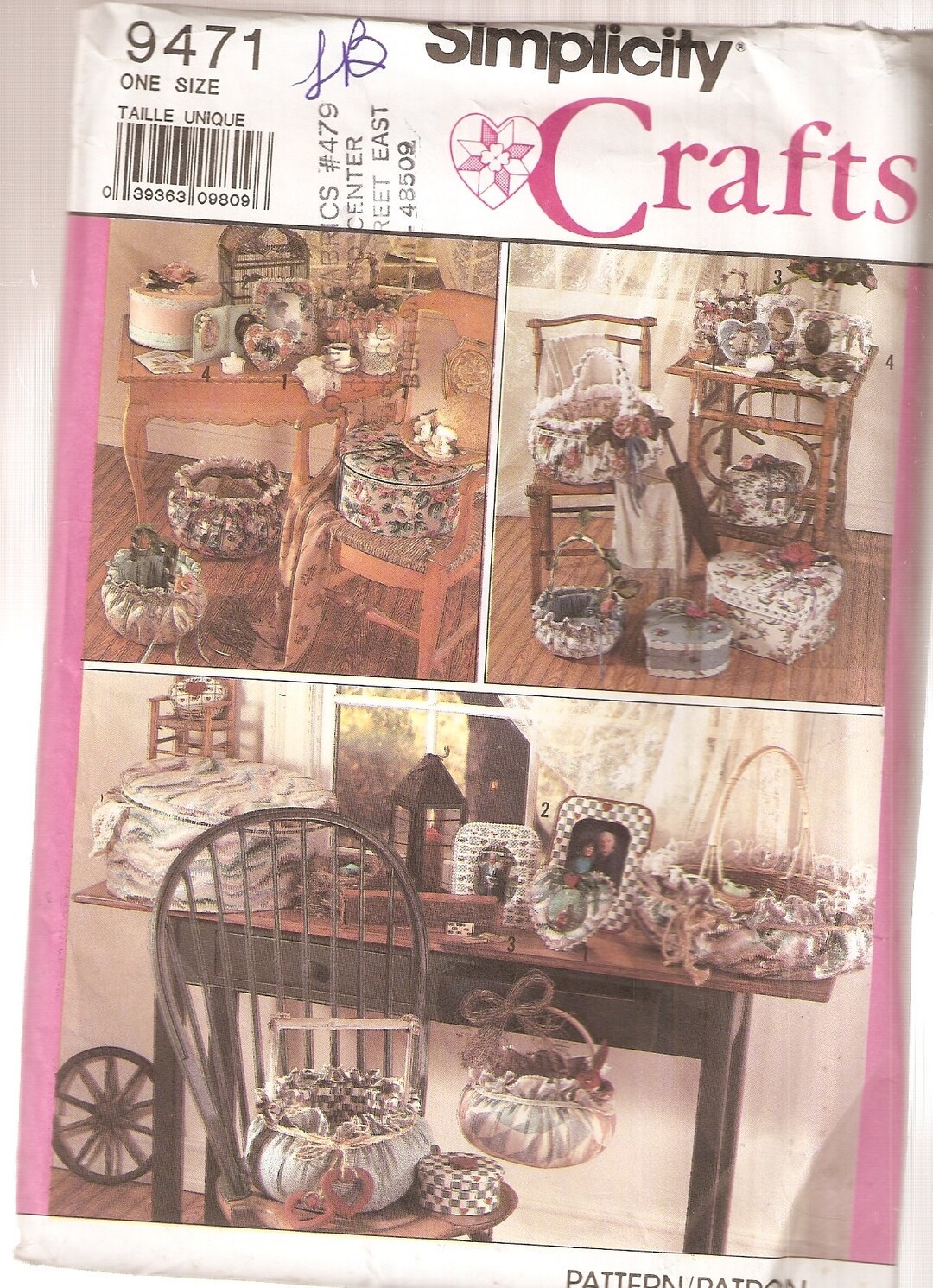 Simplicity Craft Sewing Pattern 9471 Home Accessories Home - Etsy