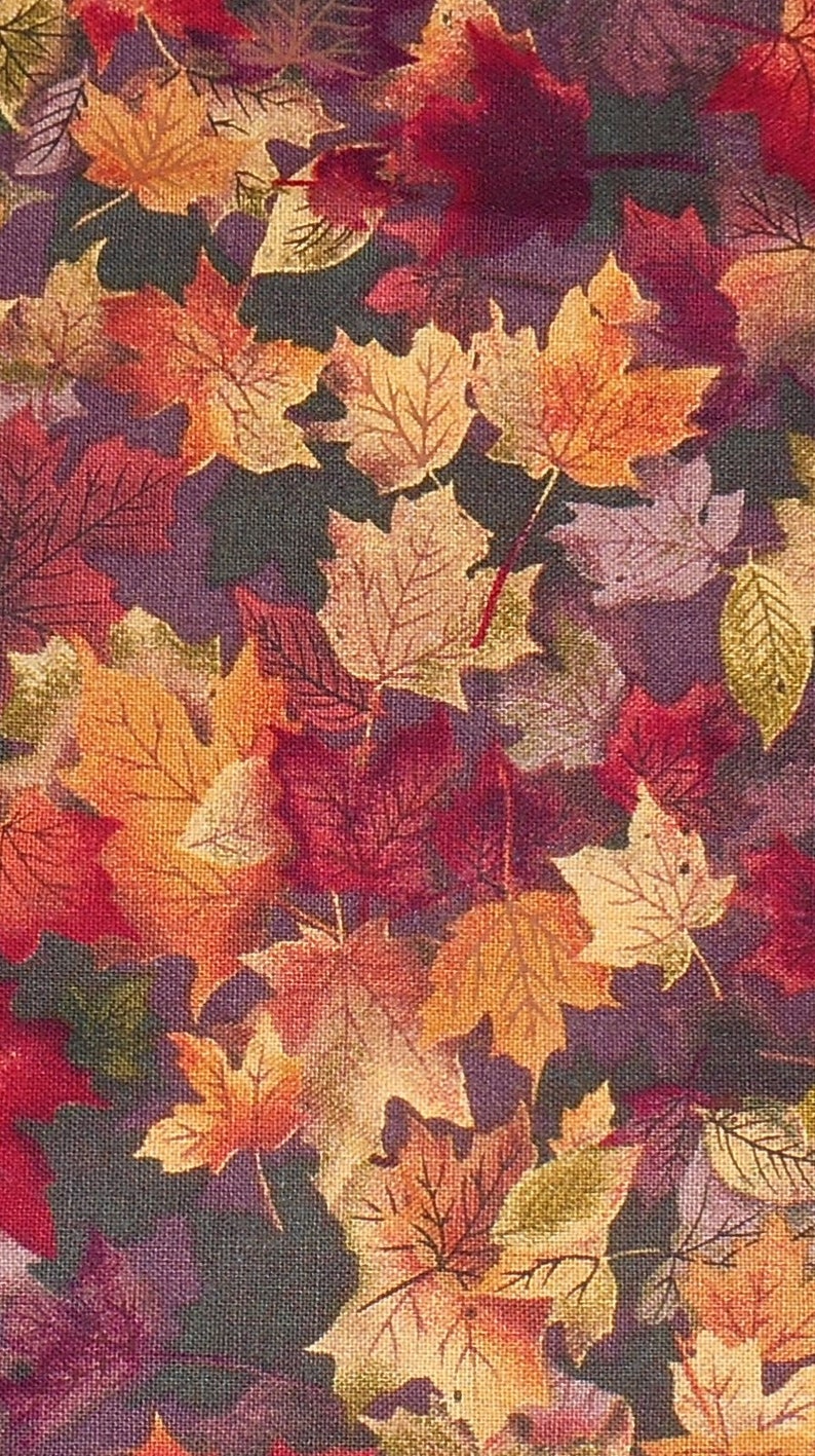 FABRIC Fall Pattern 100% Cotton Fall Leaves | Etsy