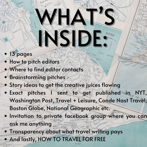 Printable Travel Writing Guide How to Travel for Free Ebook Printable ...