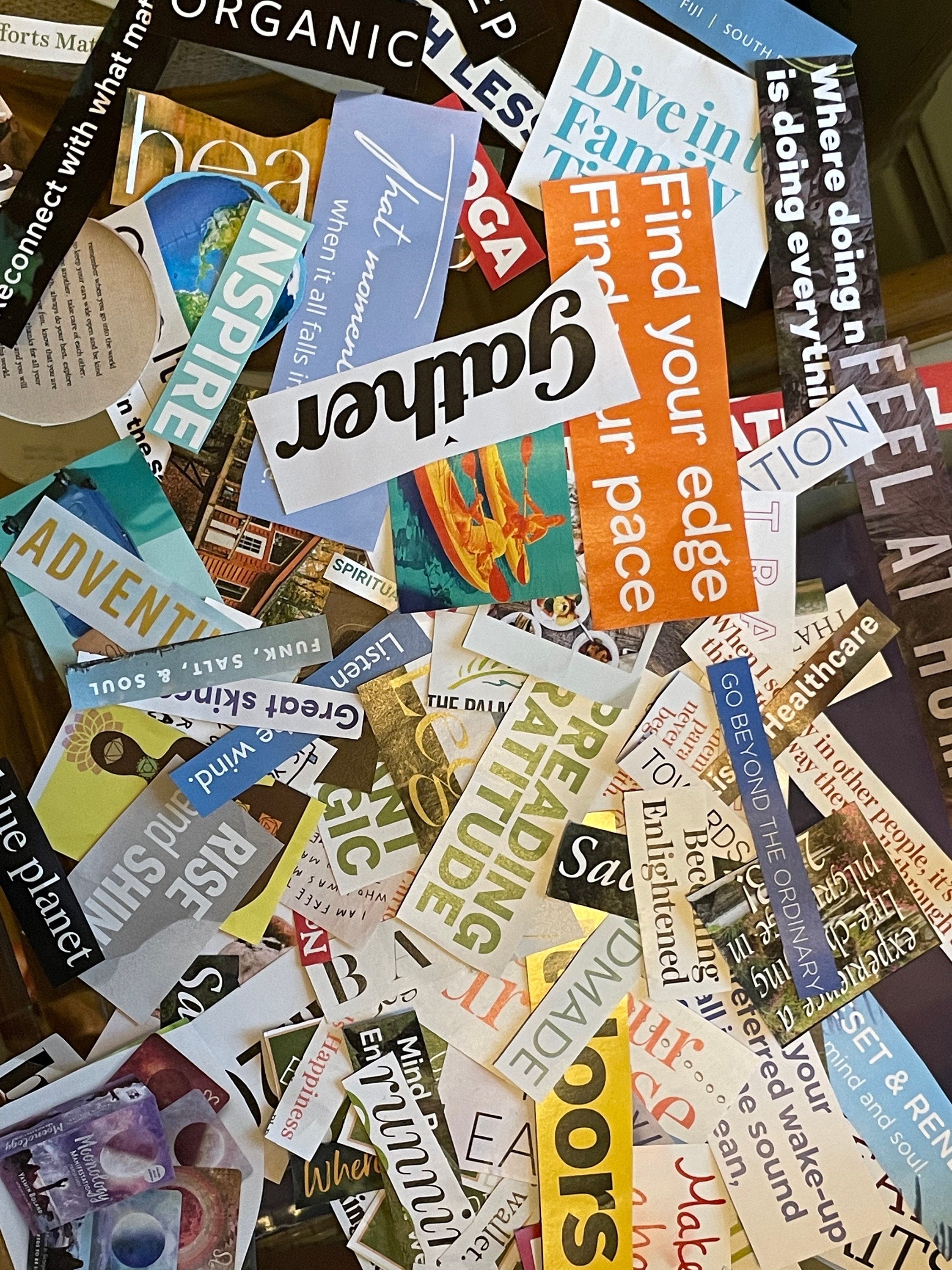 100 Magazine Cutouts Vision Board Kit Spiritual Travel - Etsy