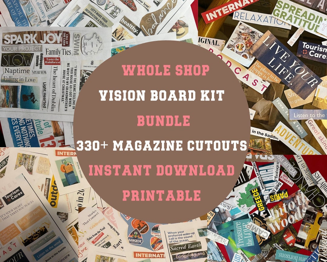 300 Whole Shop Bundle Vision Board Kit Printable Magazine Cut Outs ...