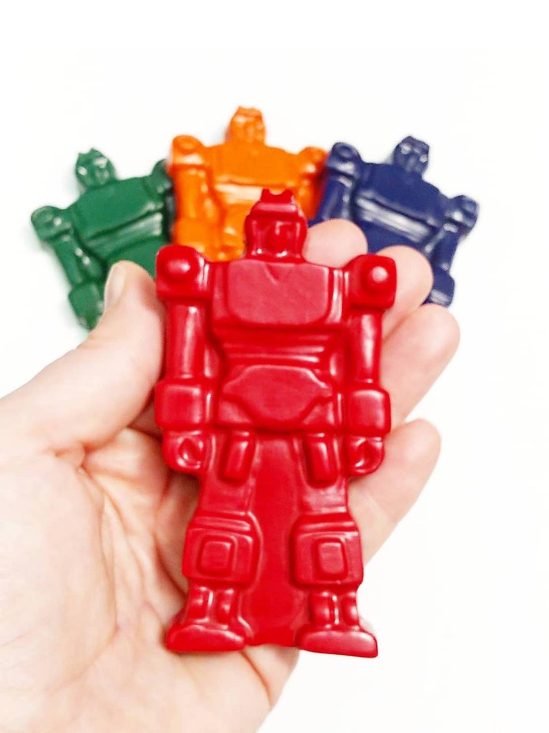 Robot Crayons: Jumbo Recycled Transformer Party Favors - Etsy
