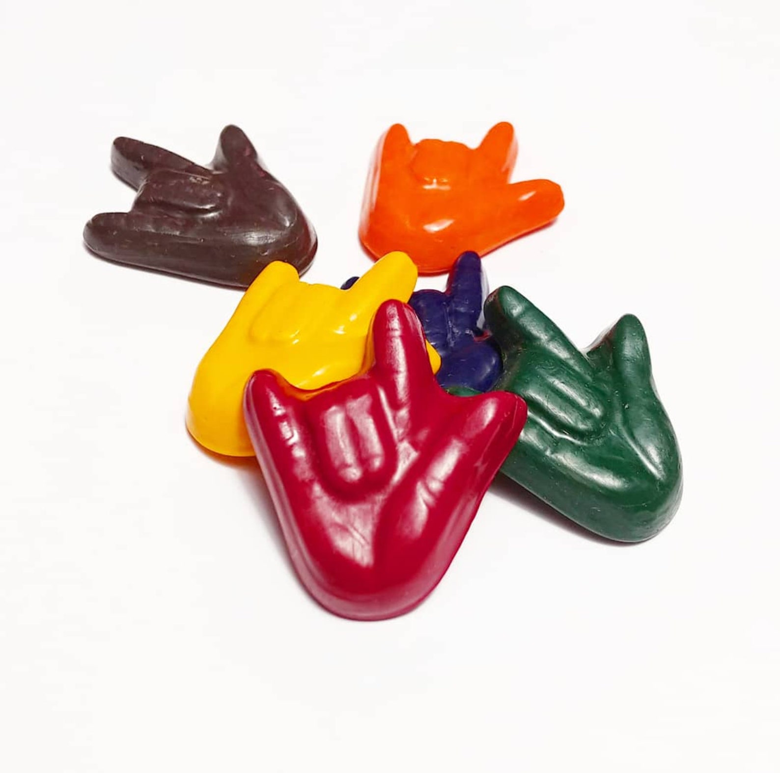 ASL I Love You Crayons American Sign Language Sign - Etsy