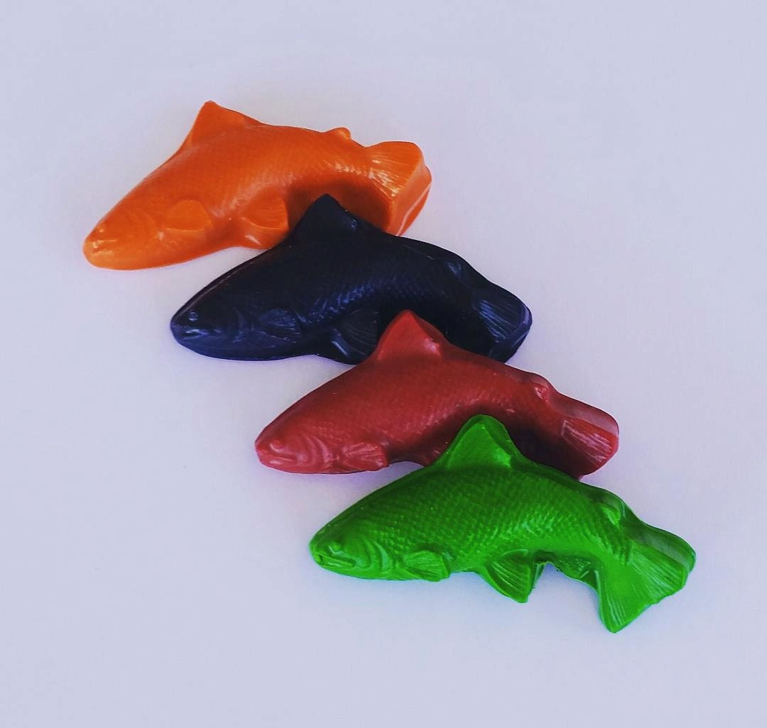 Fish Crayons Fish Party Fisherman Gift Party Favors Party - Etsy