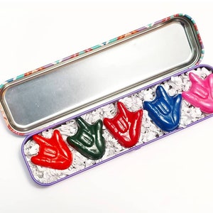 ASL I Love You Crayons Pencil Case American Sign Language | Etsy