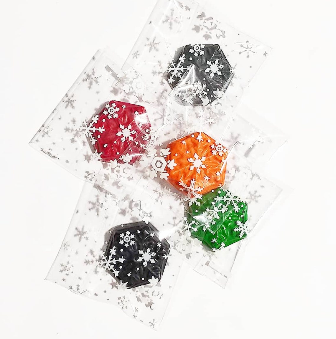 Snowflake Party Favor Bags Christmas Snowflake Crayons - Etsy