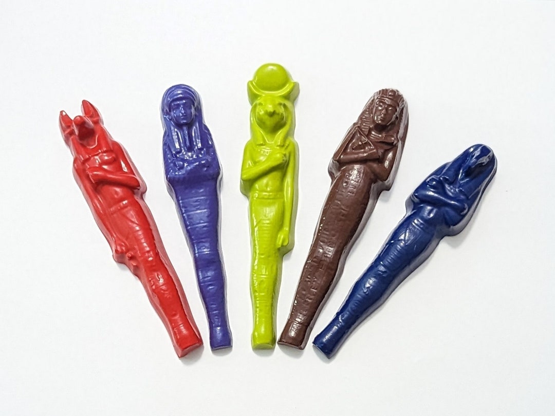Egyptian God Crayons: Ra, Anubis, Mummy - Egypt Party Favors - Etsy