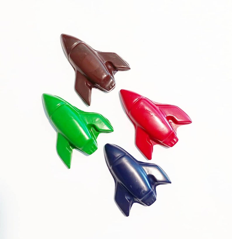 Rocket Ship Space Crayons Space Theme Crayons Party - Etsy
