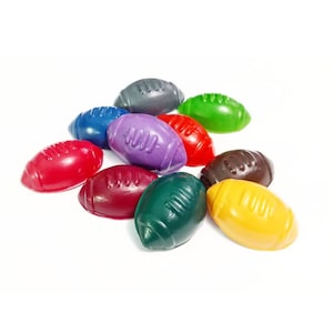 Football Crayons: Set of 10, Sports Party Favors - Etsy