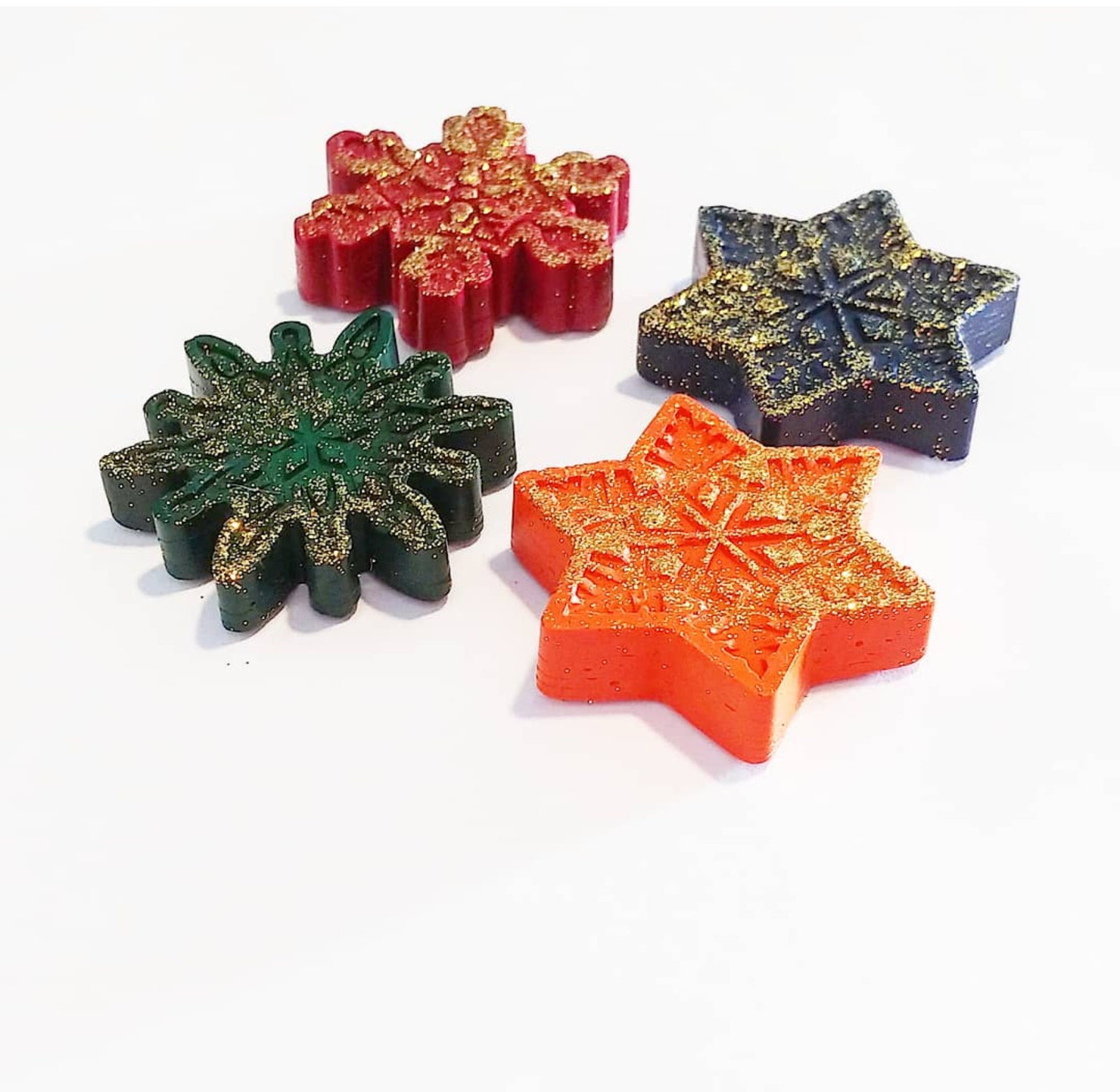 Snowflake Crayons Glitter Crayons Christmas Gifts for Kids | Etsy