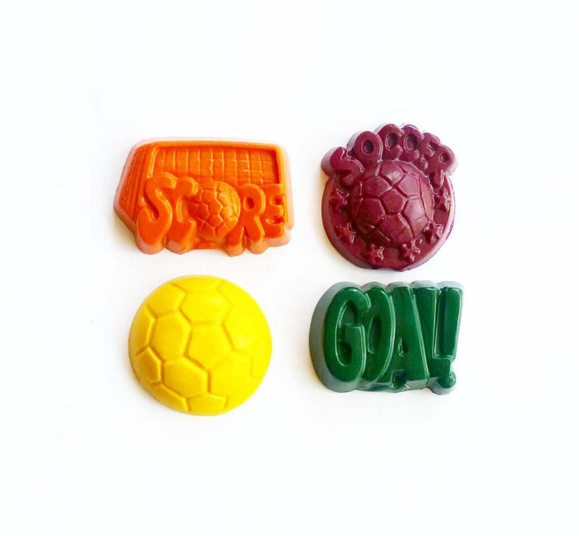 Soccer Crayons Football Futbol Sports Crayons Sports - Etsy