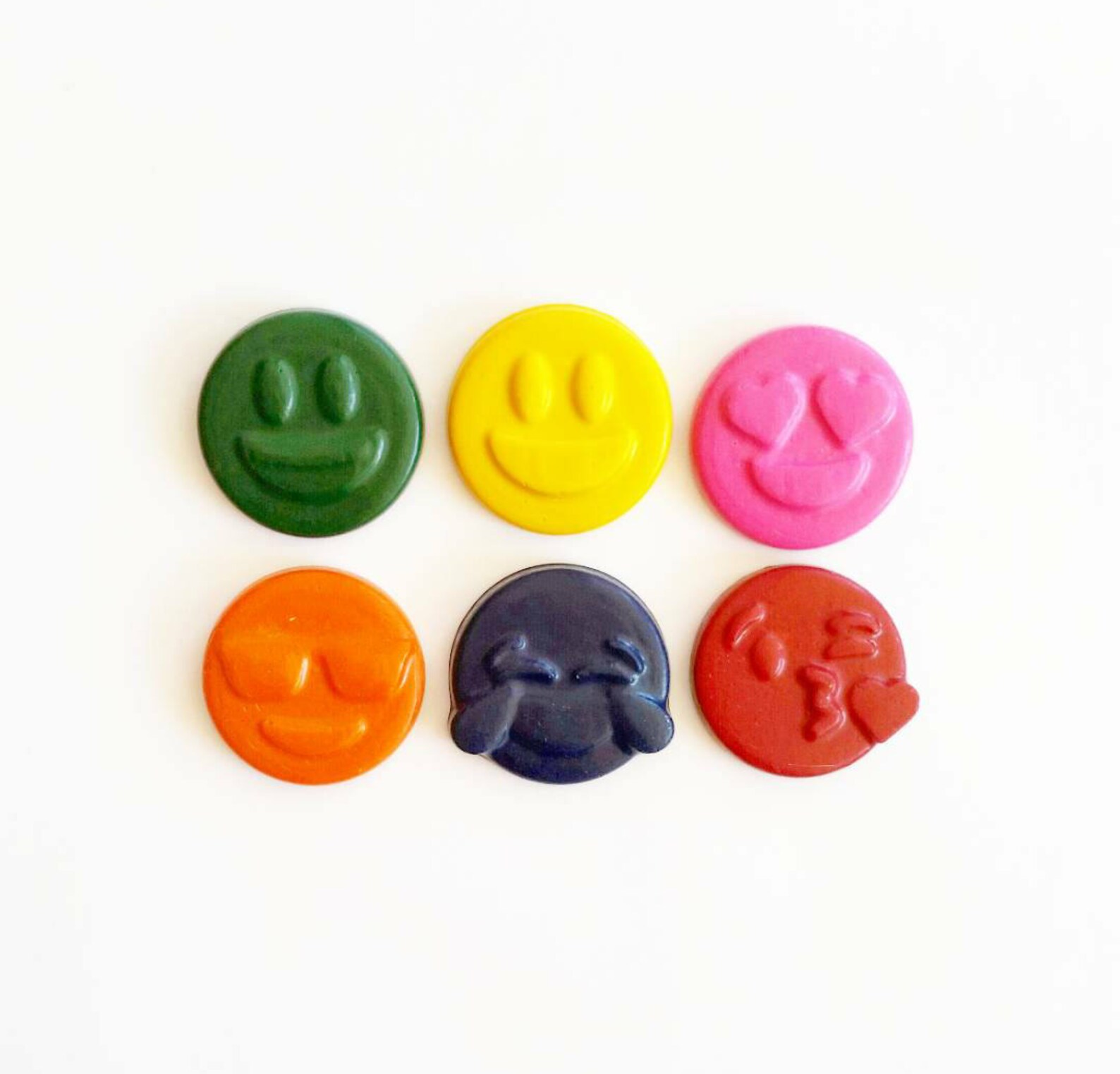 Emoji Crayons: Set of 6, Emoticon Party Favors - Etsy
