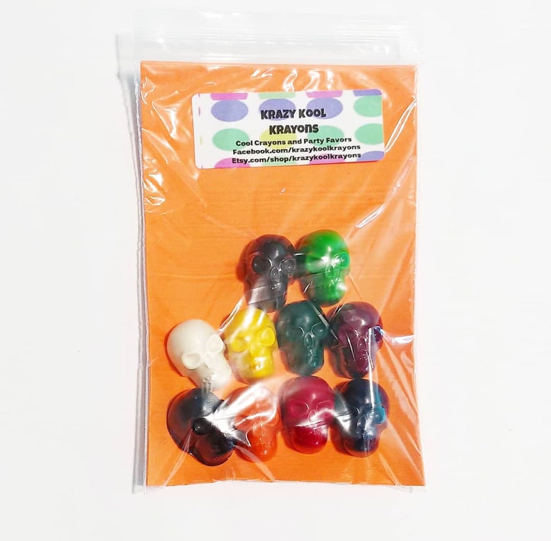Skull Crayons Halloween Crayons Spooky Crayons Skulls | Etsy
