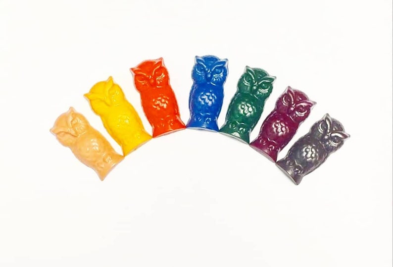 Owl Crayons Crayon Gifts Halloween Party Favors Happy | Etsy