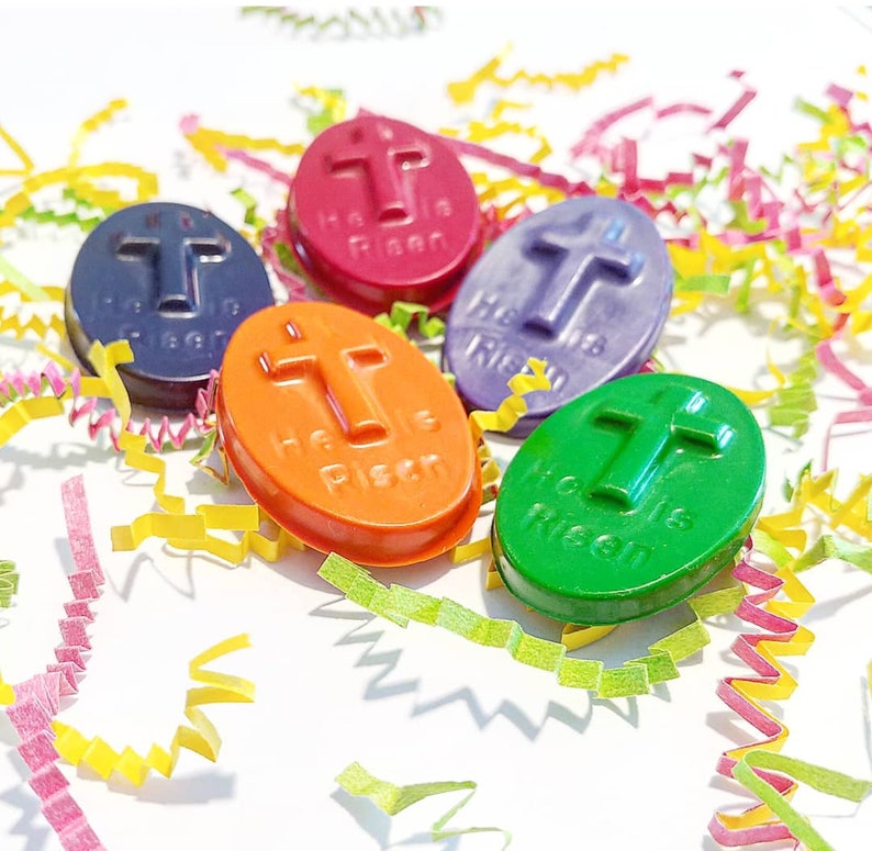 Cross Crayons, Easter Crayons, Church Crayons, He is Risen, Easter Egg ...