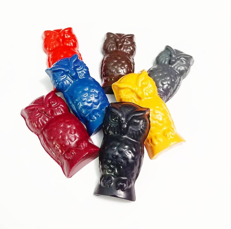 Owl Crayons Crayon Gifts Halloween Party Favors Happy | Etsy