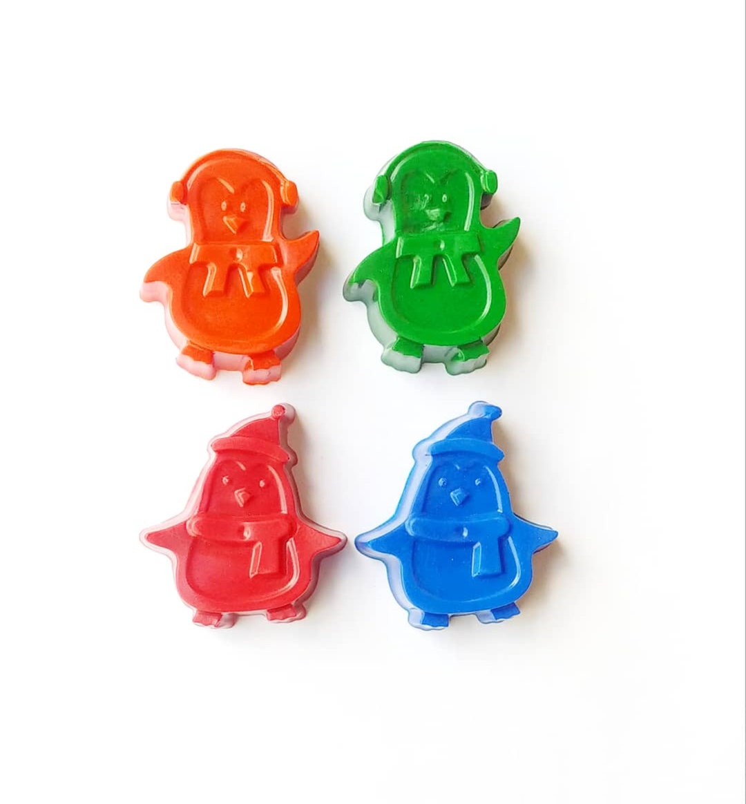 Penguin Soap Crayons: Washable Bath Toys, Stocking Stuffers (set of 4 ...