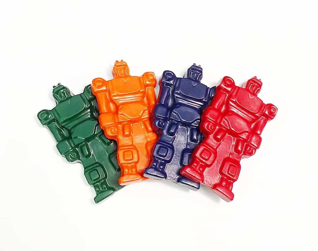 Robot Crayons: Jumbo Recycled Transformer Party Favors - Etsy