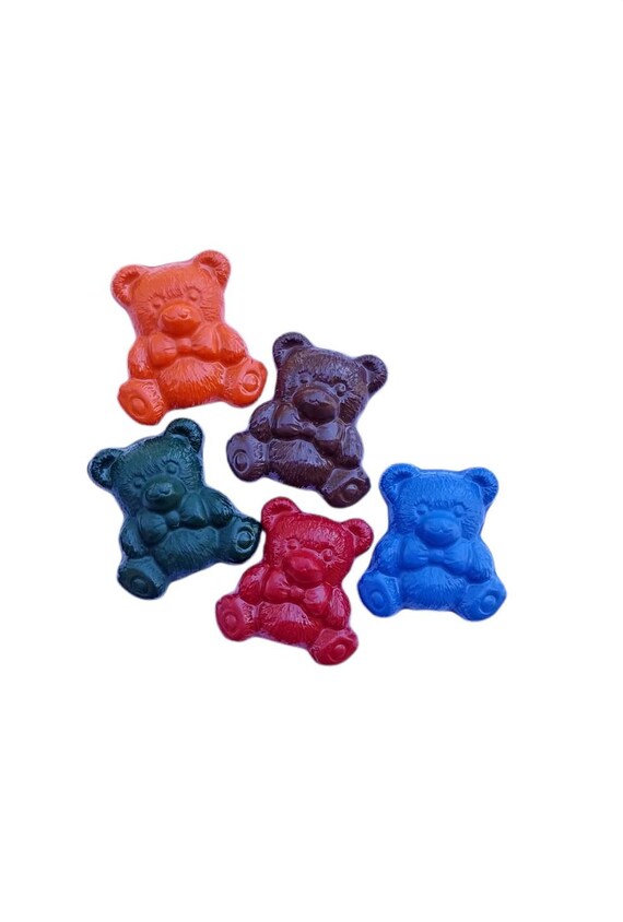 Bear Crayons Teddy Bear Crayons Party Favors Party Crayons | Etsy