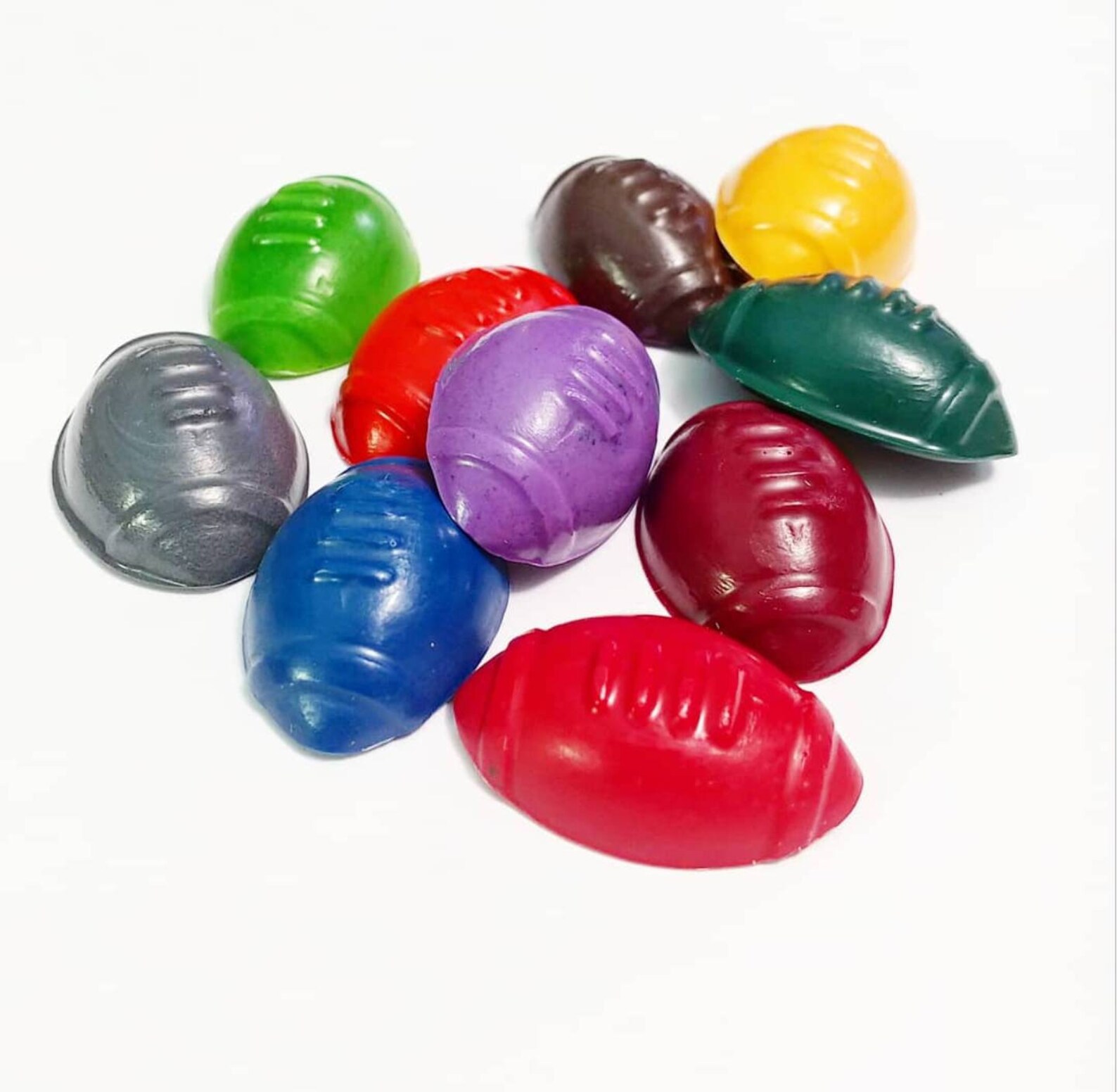 Football Crayons: Set of 10, Sports Party Favors - Etsy