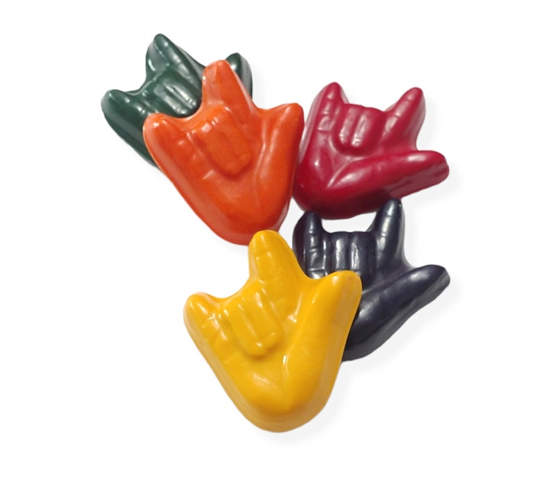ASL I Love You Crayons Pencil Case American Sign Language - Etsy