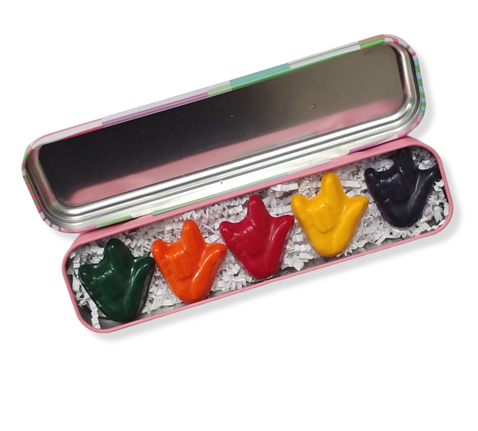 ASL I Love You Crayons Pencil Case American Sign Language - Etsy