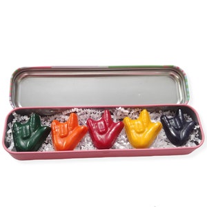 ASL, I Love You, Crayons, Pencil Case, American Sign Language, Sign ...