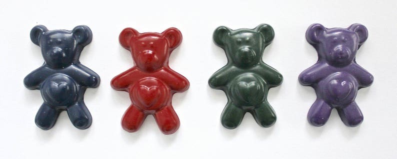 Teddy Bear Crayons Bear Crayons Custom Crayons Recycled | Etsy