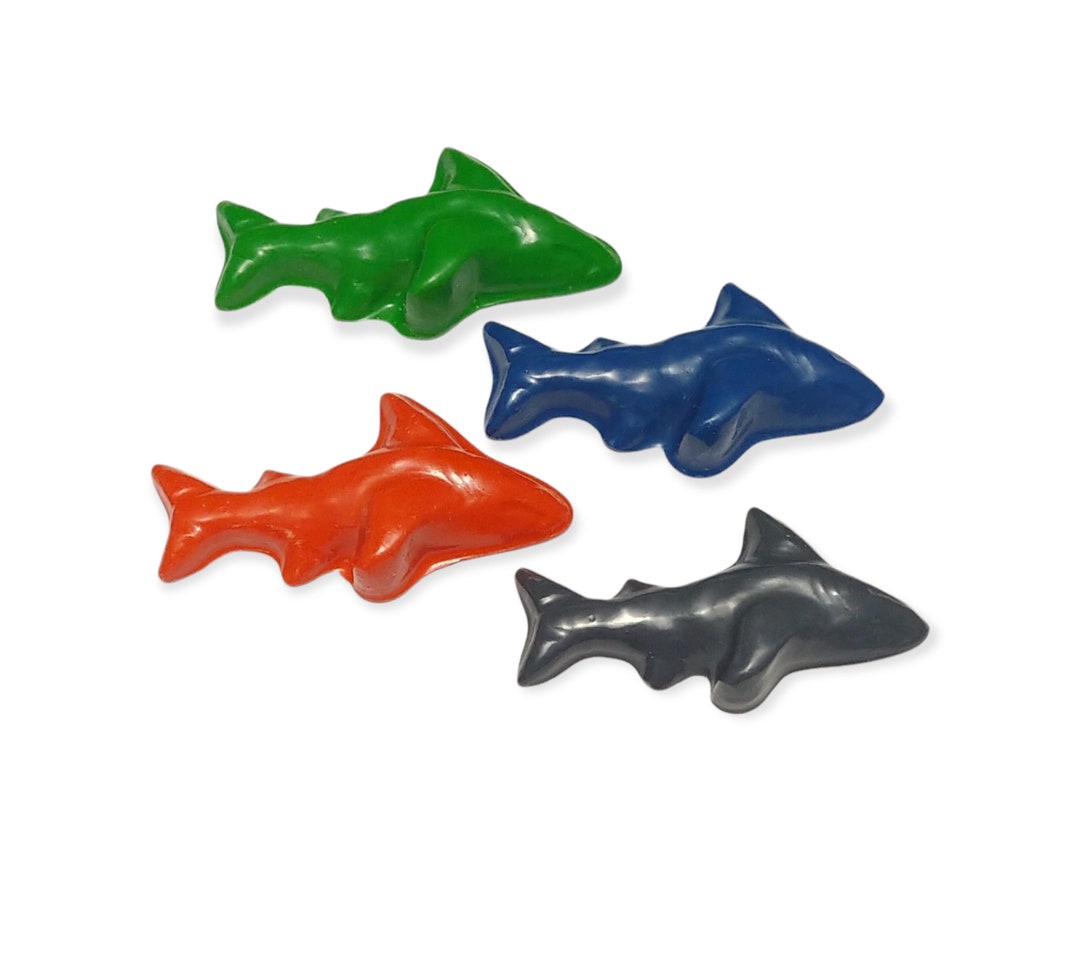Shark Crayons: Set of 4, Ocean Party Favors - Etsy