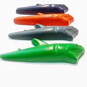 Shark, Crayons, Shark Birthday, Shark Party, Party Favors, Shark Theme ...
