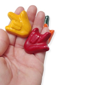 ASL I Love You Crayons: Sign Language Learning Tools - Etsy
