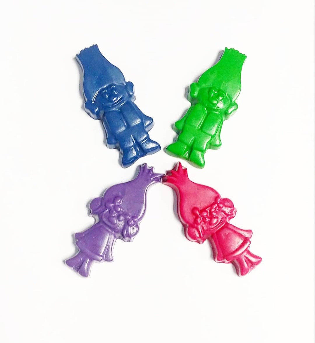 Troll Crayons, Troll Party, Cartoon Crayons, Character Crayons, Shaped ...