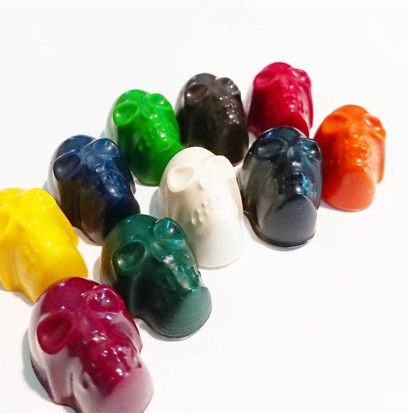 Skull Crayons Halloween Crayons Spooky Crayons Skulls | Etsy