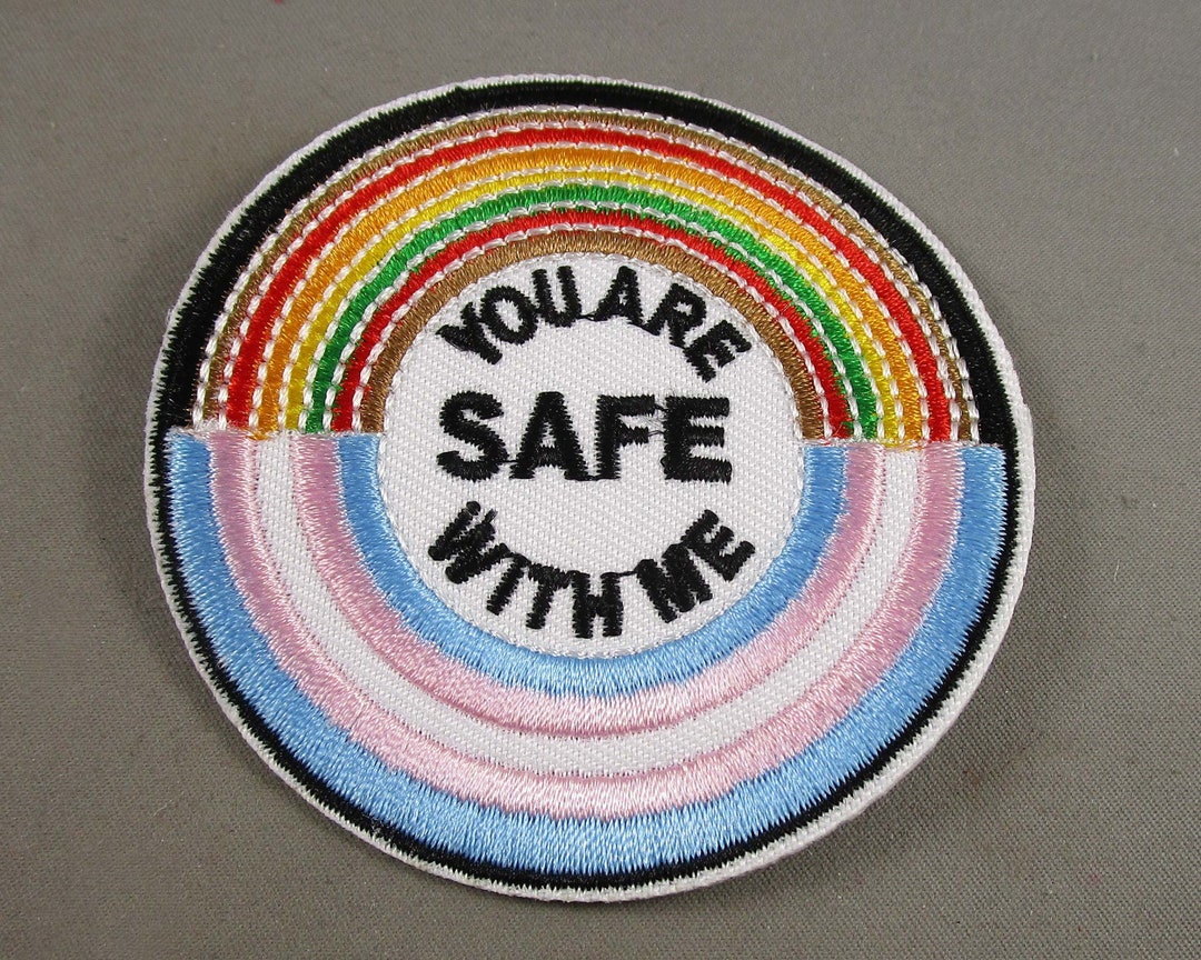 You Are Safe With Me Rainbow Patch Iron on Patch, LGBTQ Patches, Sewing ...