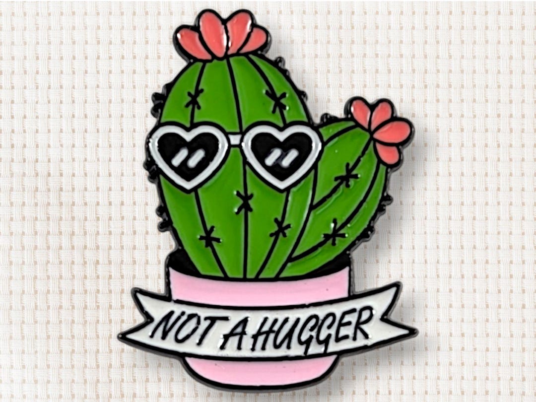 Not a Hugger Cactus Needle Minder - Embroidery Needle Nanny, Magnetic ...