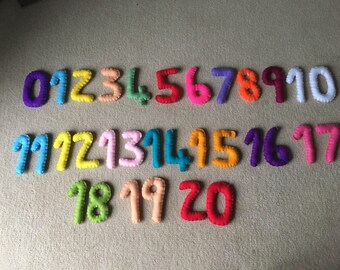 Childrens Bedroom Nursery Colours & Counting Bunting Banner 1-20 - Etsy