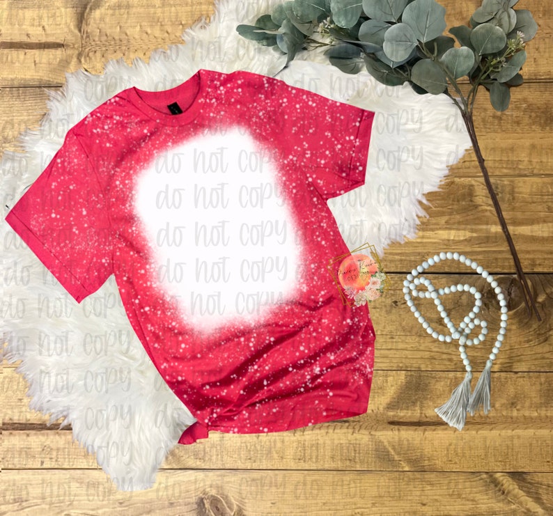 Gildan Softstyle G64000 Red Heather Bleached Mock Up - Etsy