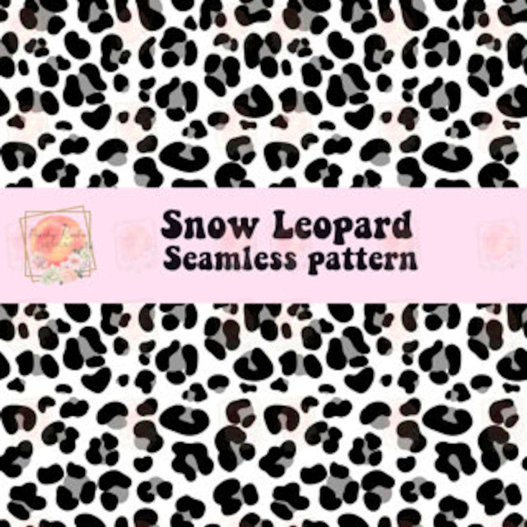 Snow Leopard Seamless Pattern - Etsy