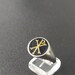 Chi Rho Black Enamel Sterling Silver Ring gold Plated K24 - Etsy
