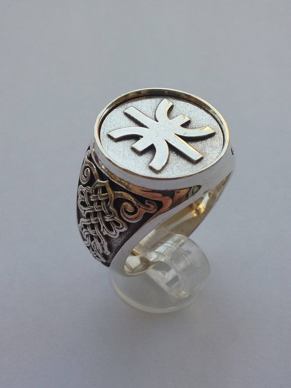 Varouxi Delphic Epsilon & Meander Silver Ring Men Sterling | Etsy