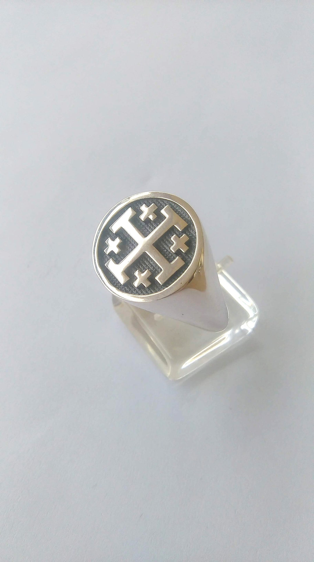 Varouxi Jerusalem Cross Ring Men or Women Silver 925 - Etsy