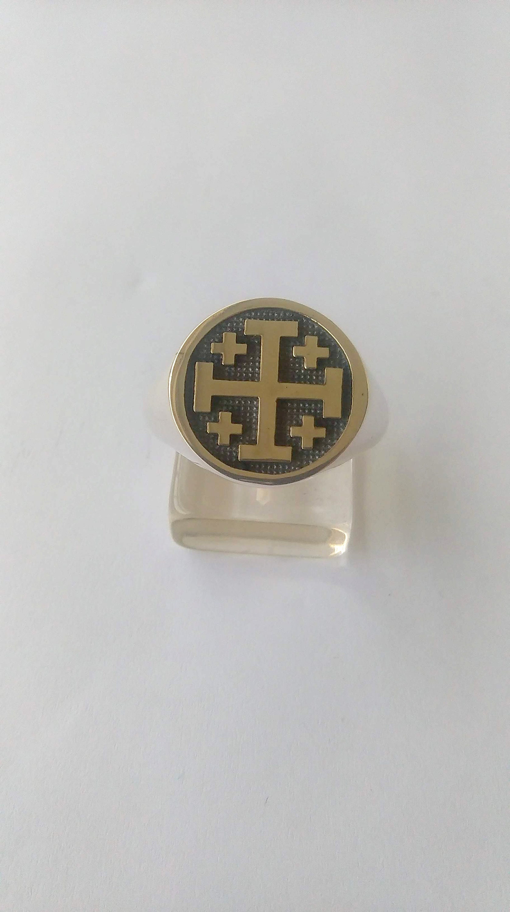 Varouxi Jerusalem Cross Ring Men or Women Silver 925 | Etsy
