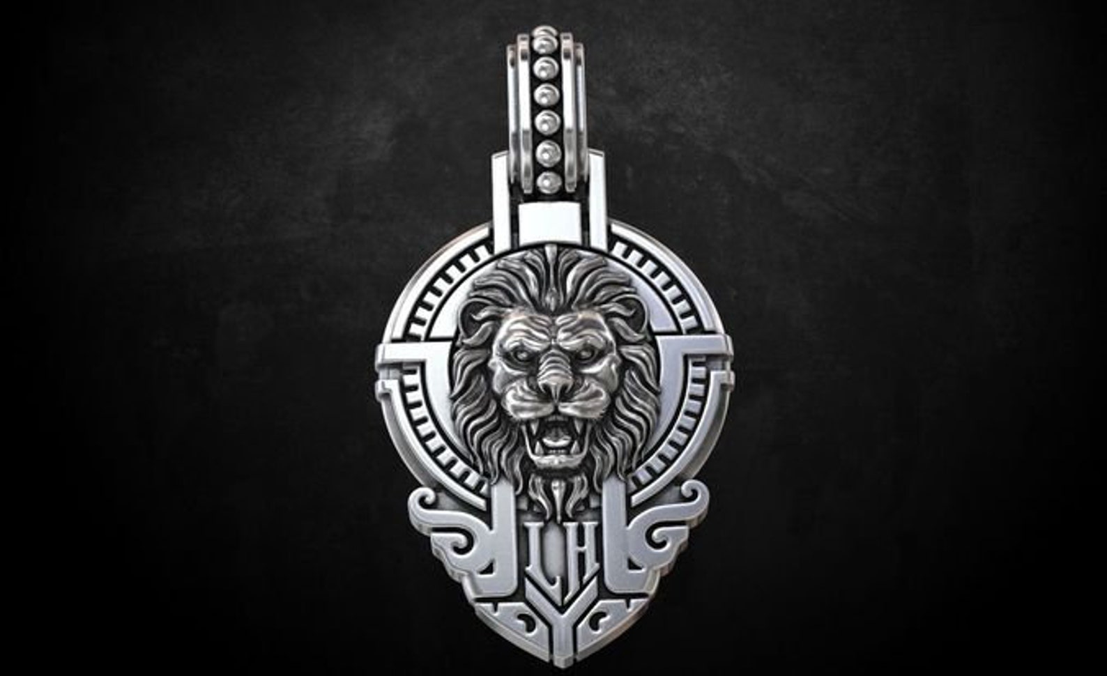 Silver 925 Gothic Lion Pendant With a Stylish Crown Sterling - Etsy