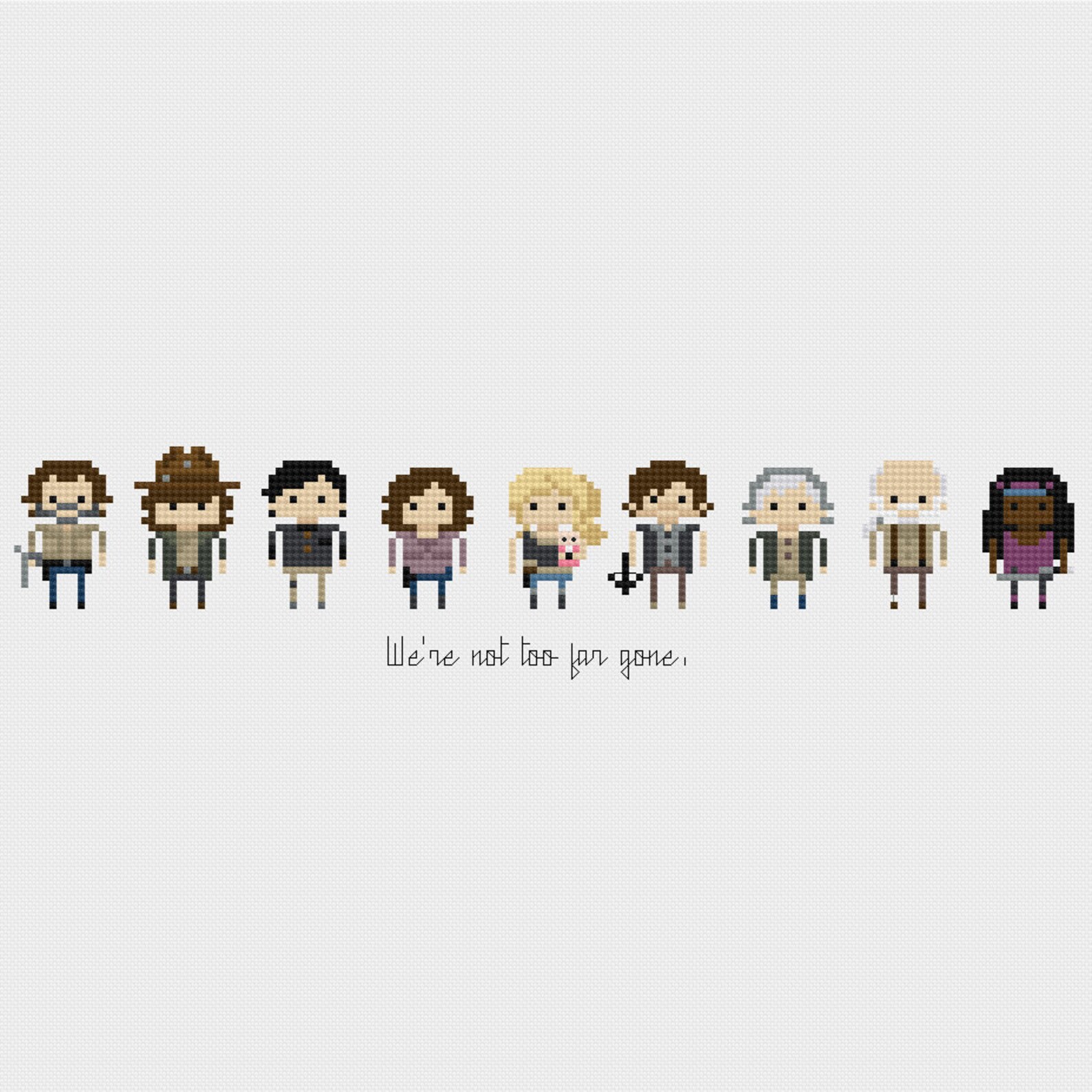 The Walking Dead Minis Cross Stitch Pattern PDF Instant | Etsy