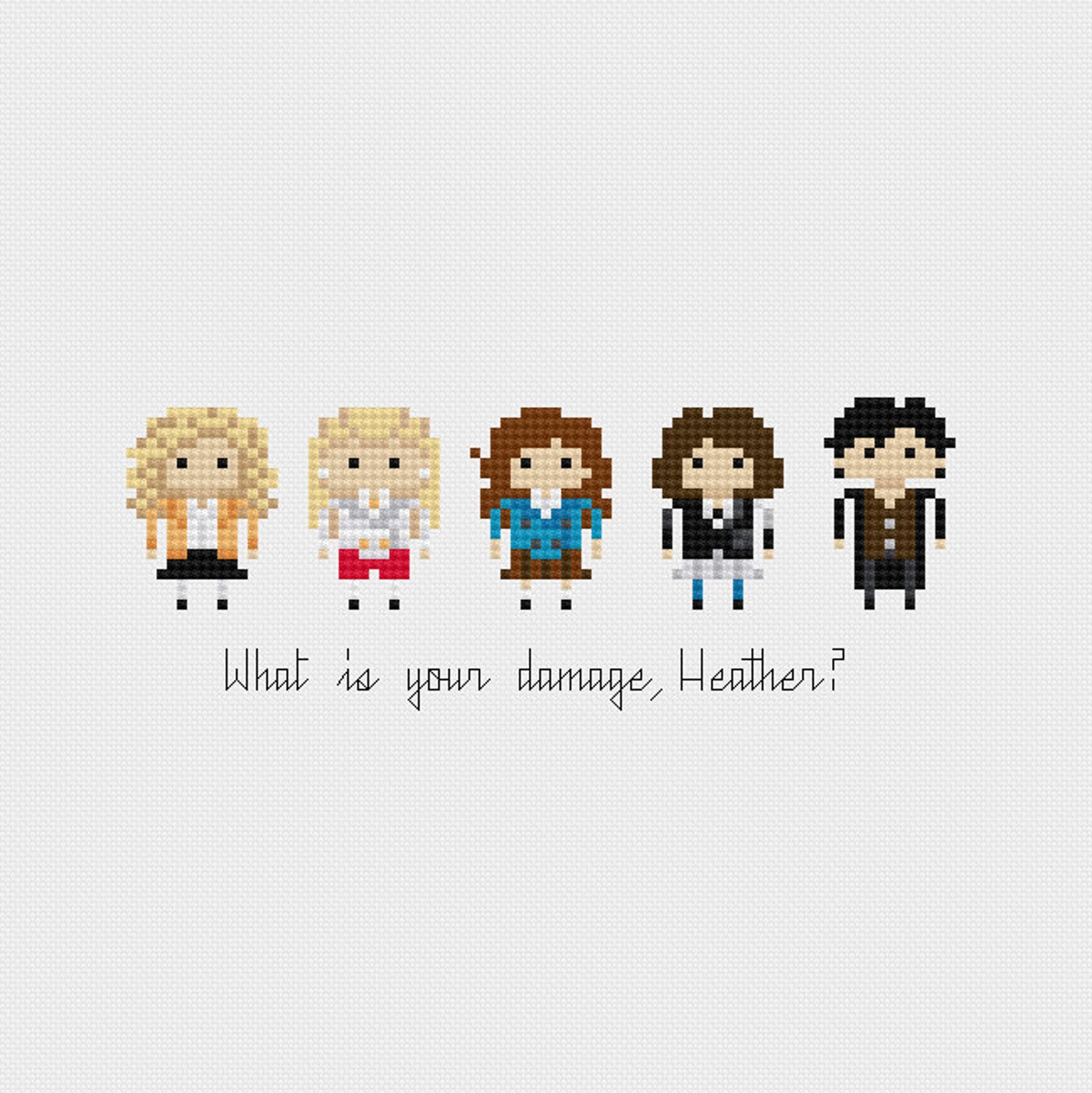 Heathers Minis Cross Stitch Pattern PDF Instant Download - Etsy